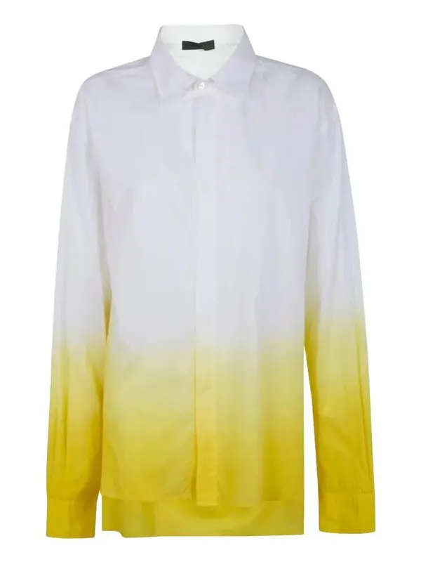 MARIA CALDERARA Shaded Cotton Muslin Shirt - White