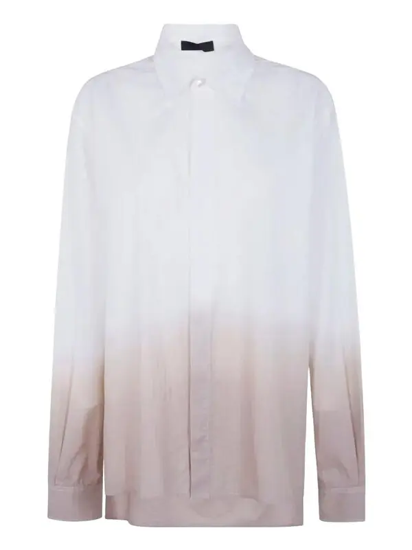MARIA CALDERARA Shaded Cotton Muslin Shirt - White