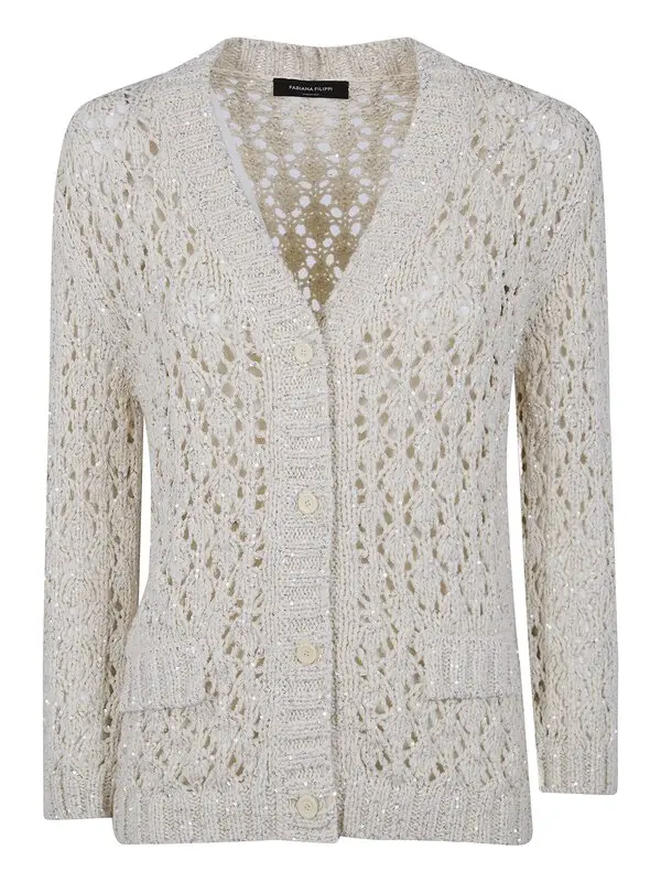 Fabiana Filippi Classic Cardigan - White