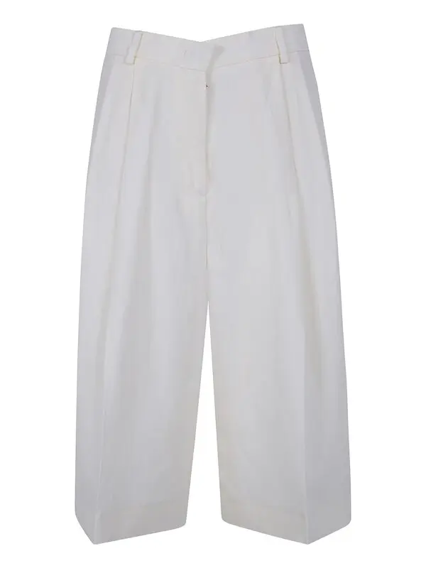 Fabiana Filippi Cropped Wide Leg Trousers - White