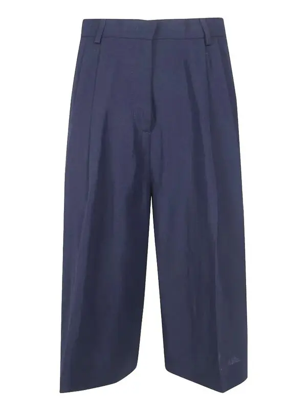 Fabiana Filippi Cropped Wide Leg Trousers - Blue