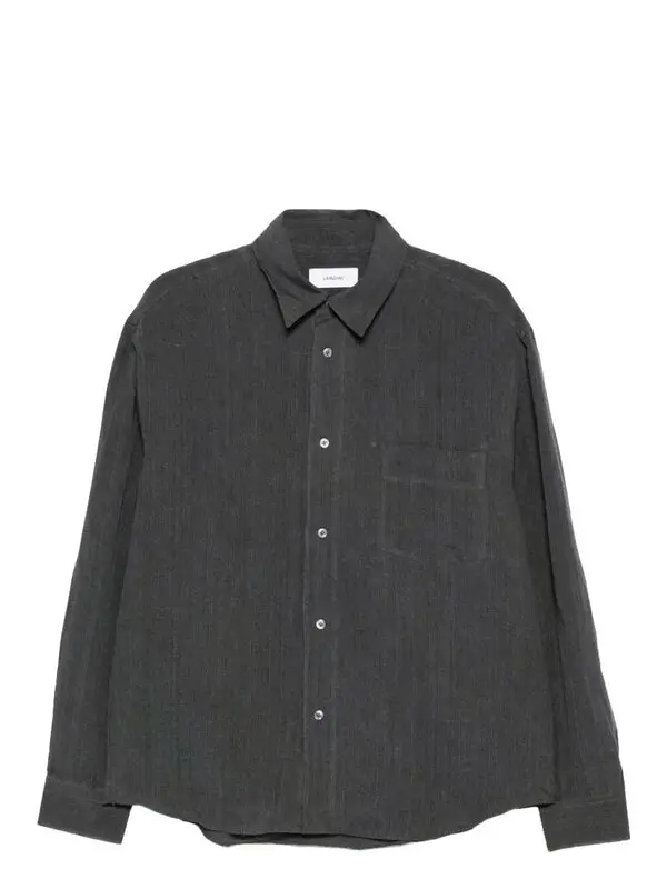 LARDINI Chest-pocket Buttoned Shirt - Grey