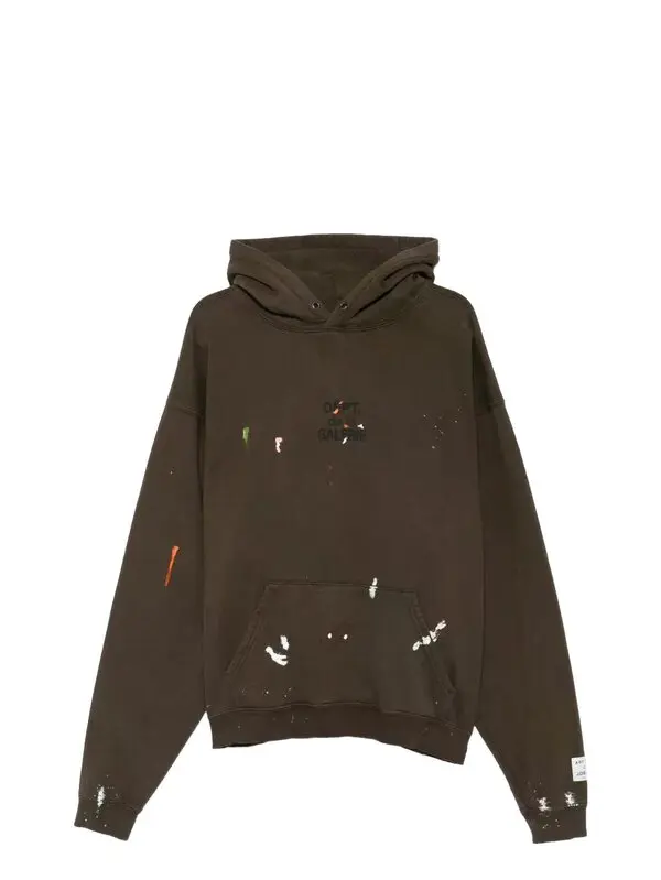 GALLERY DEPT. Paint-splatter Hooded Sweatshirt - Brown