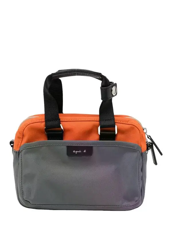 AGNES B. Top Handle Mini Bag - Grey