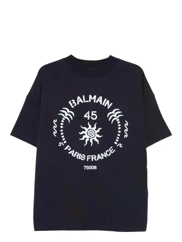 Balmain Graphic-print T-shirt - Blue