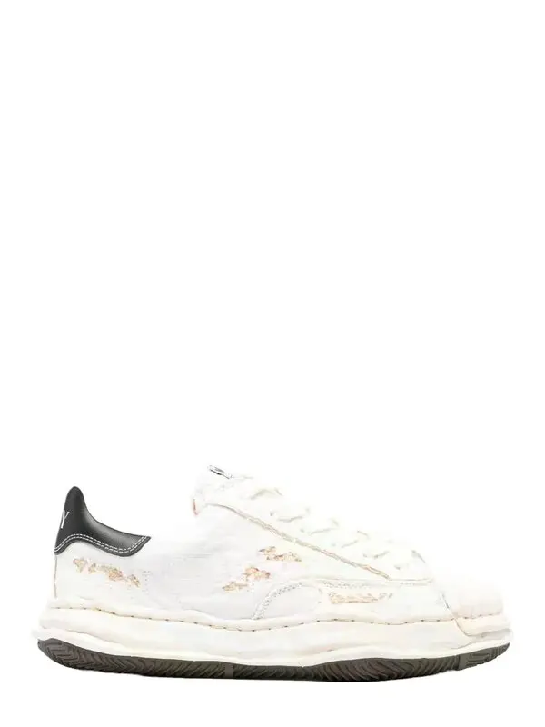 Mihara Yasuhiro Ripp-effect Lace-up Sneakers - Neutrals