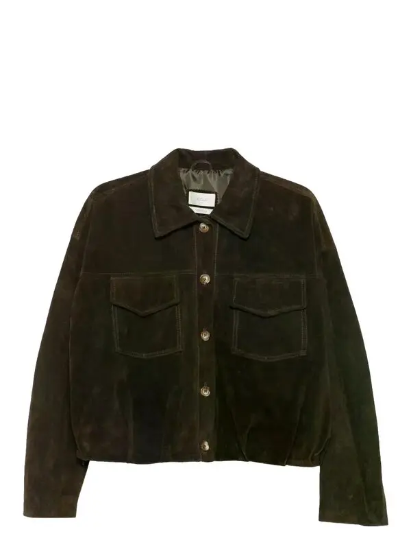 VICOLO Collared Pocket Jacket - Green