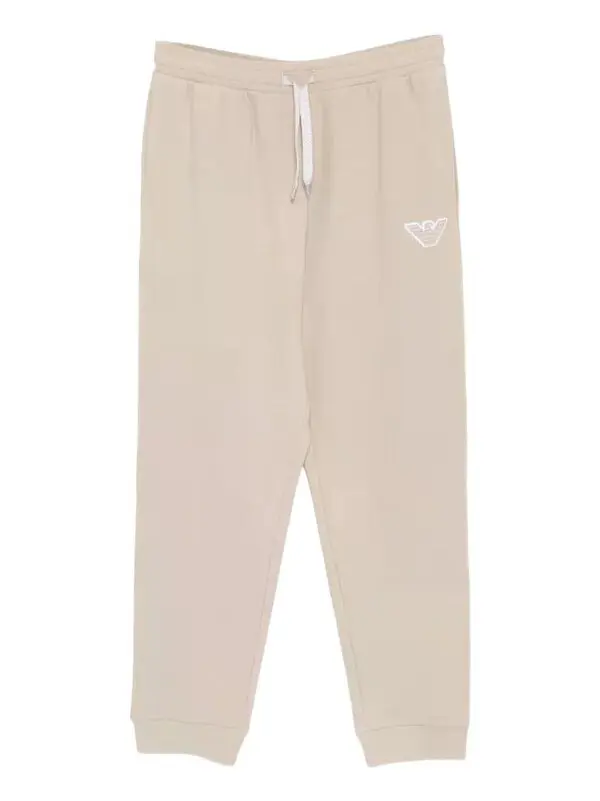 Emporio Armani Drawstring Logo Trousers - Neutrals