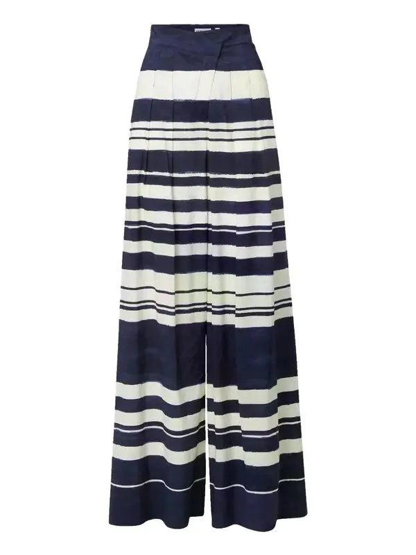 Veronica Beard Heron Striped Trousers - Blue