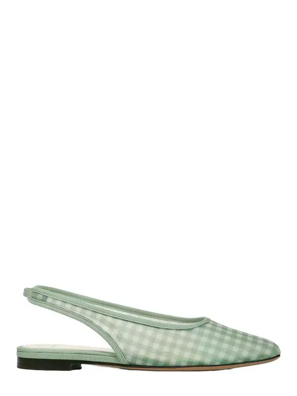 Vince Daphne Gingham Sandals - Green
