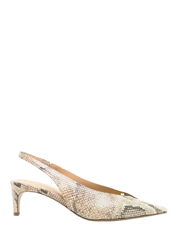 DEL CARLO Paris Snakeskin-effect Pumps - Neutrals