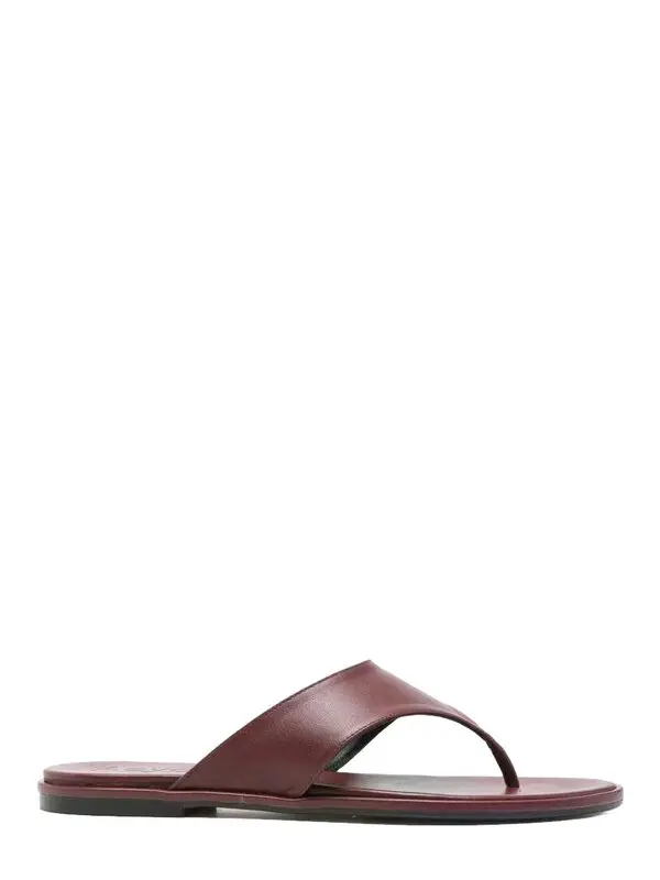 AeydĒ Amaya Nappa Leather Flip Flops - Red