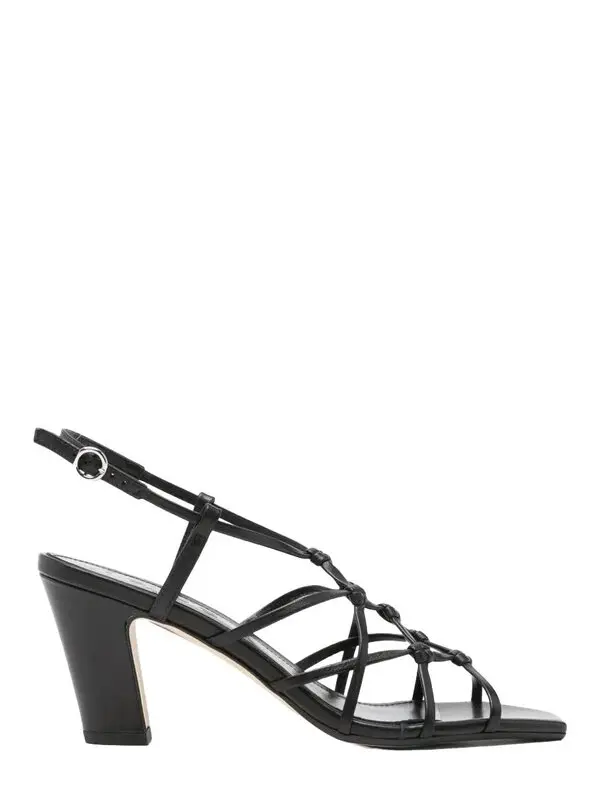 AeydĒ Acacia Nappa Leather Heeled Sandals - Black
