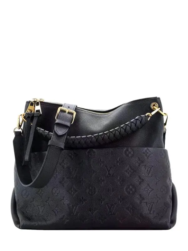 LOUIS VUITTON Maida Hobo Bag Monogram Empreinte Leather - Black