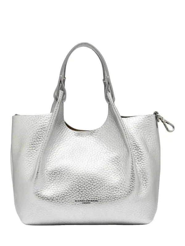 GIANNI CHIARINI Top Handle Tote Bag - Silver