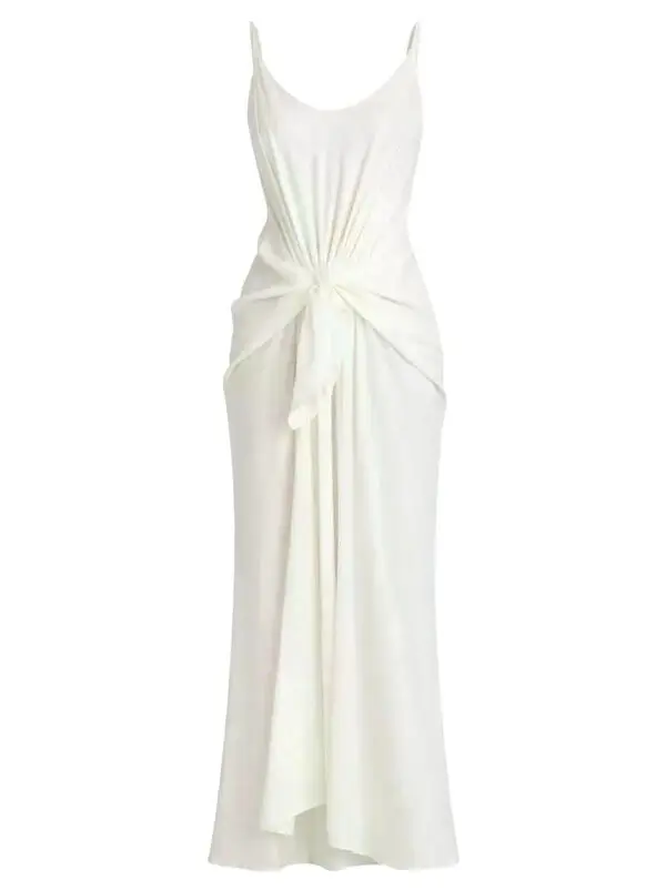 JW Anderson Knot Draped Maxi Dress - White