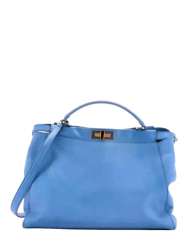 Fendi Peekaboo Large Satchel - Blue