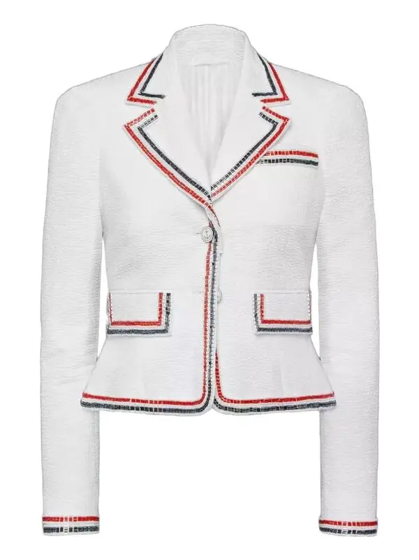 Thom Browne Seersucker Jacket - White