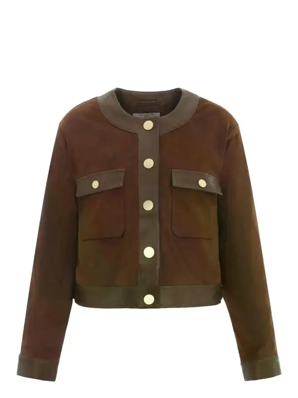 URBANCODE Button-up Cropped Jacket - Brown