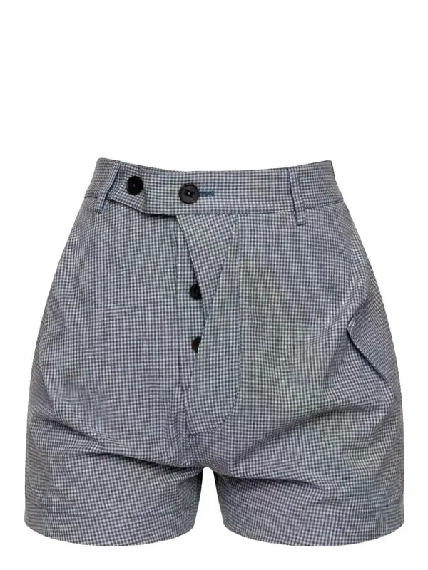VIVIENNE WESTWOOD Gingham-patterned Shorts - Blue