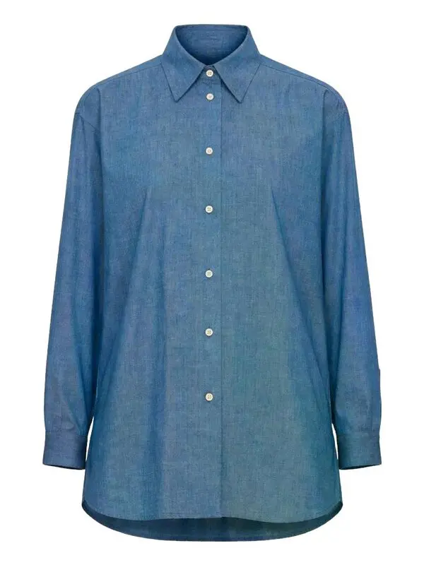 Dusan Pointed-collar Shirt - Blue