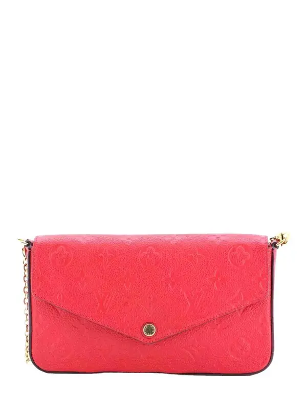 LOUIS VUITTON Felicie Pochette Monogram Empreinte Leather - Red