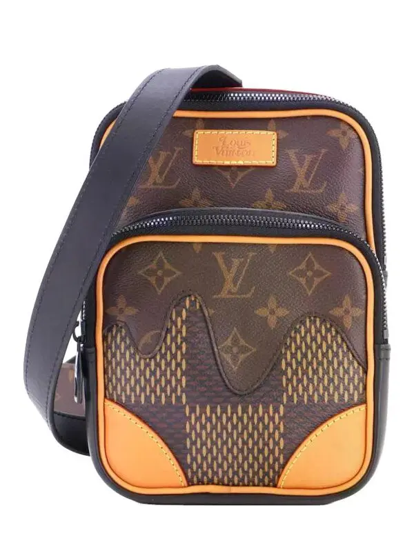LOUIS VUITTON Limited Edition Giant Damier And Monogram Canvas Amazone Sling Bag - Black