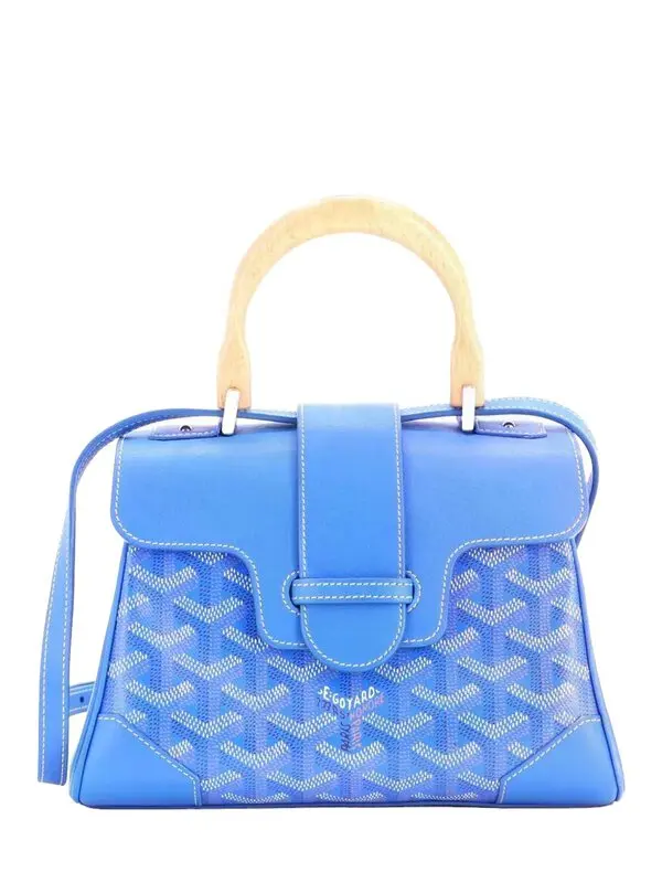 Goyard Saigon Top Handle Mini Shoulder Bag - Blue