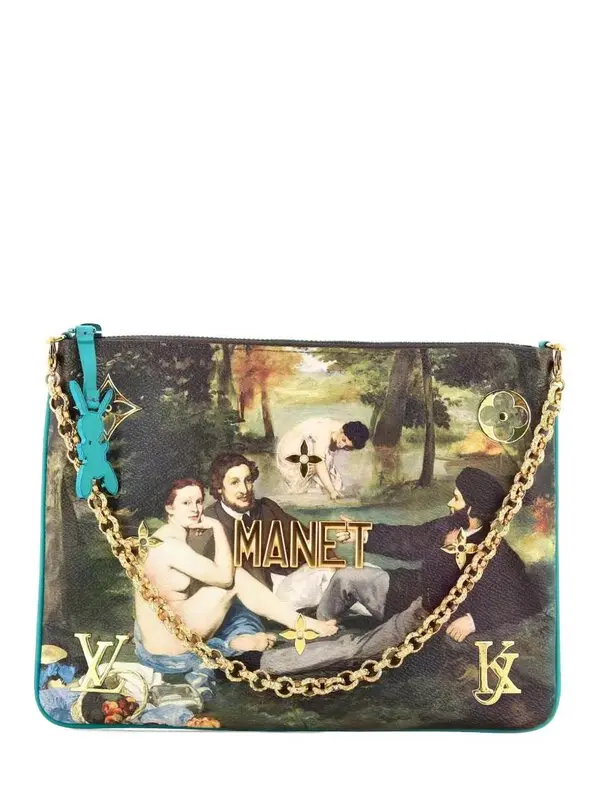 LOUIS VUITTON Jeff Koons Manet Print Pochette - Blue