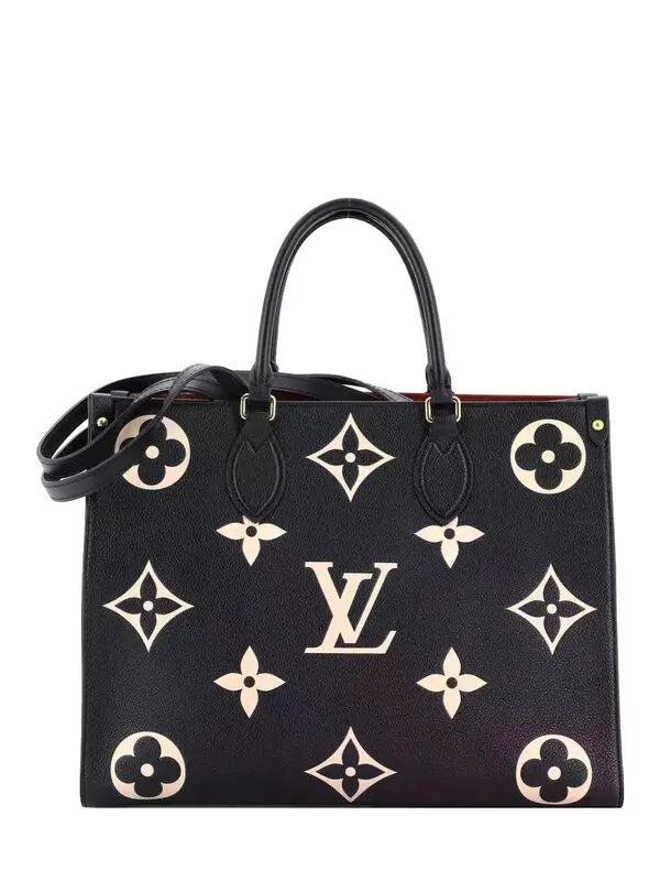 LOUIS VUITTON Onthego Mm Shoulder Bag Bicolor Monogram - Black