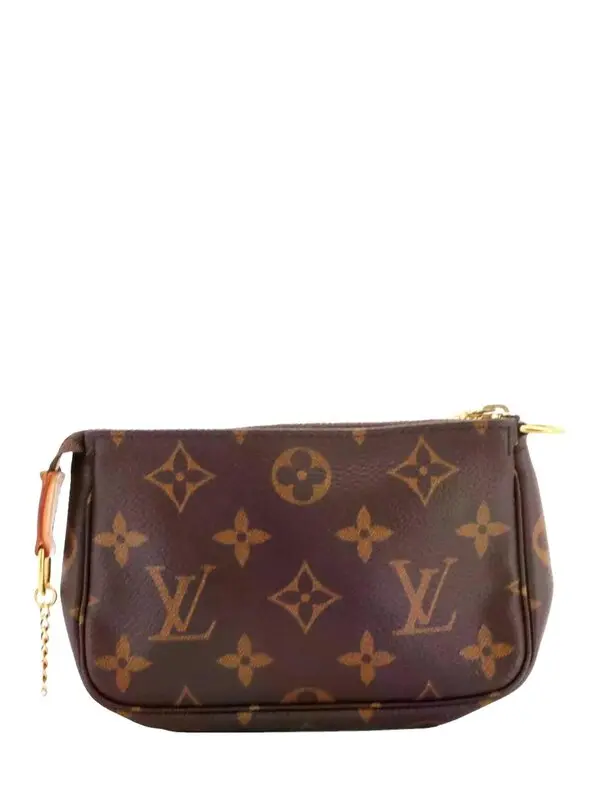 LOUIS VUITTON Pochette Accessoires Monogram Canvas Mini Clutch - Brown