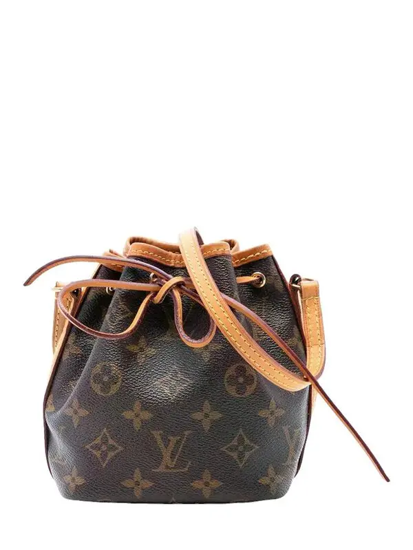 LOUIS VUITTON 2017 Monogram Nano Noe Bucket Bag - Brown