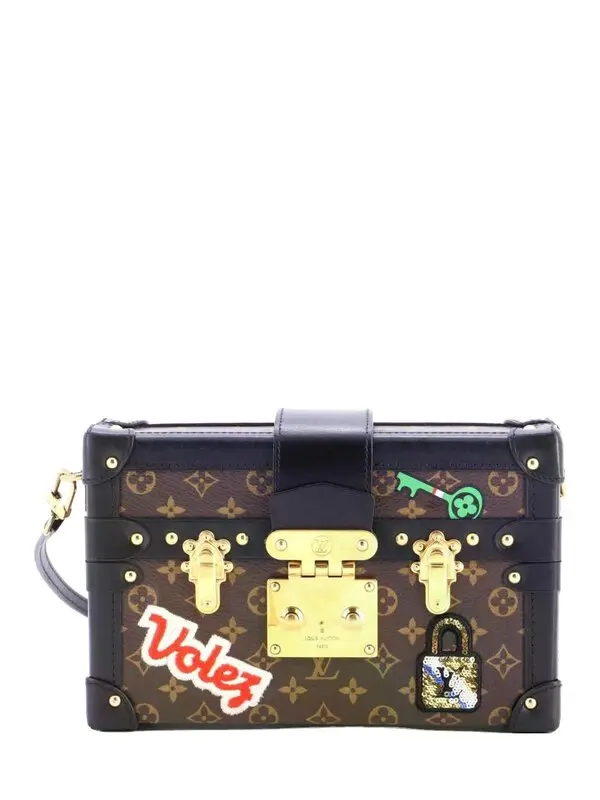 LOUIS VUITTON Petite Malle Limited Edition Patches - Brown