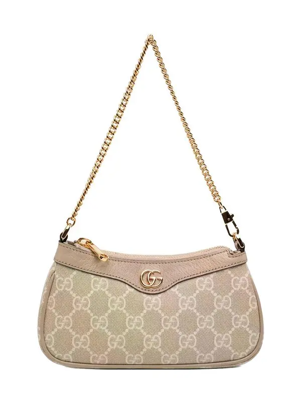Gucci Small Gg Supreme Ophidia Shoulder Bag - Brown