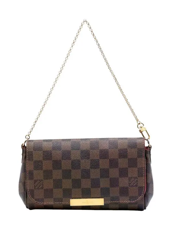 LOUIS VUITTON 2015 Damier Ebene Favorite Pm Satchel - Brown