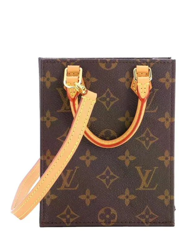 LOUIS VUITTON Petit Sac Plat Bag Monogram Canvas - Brown
