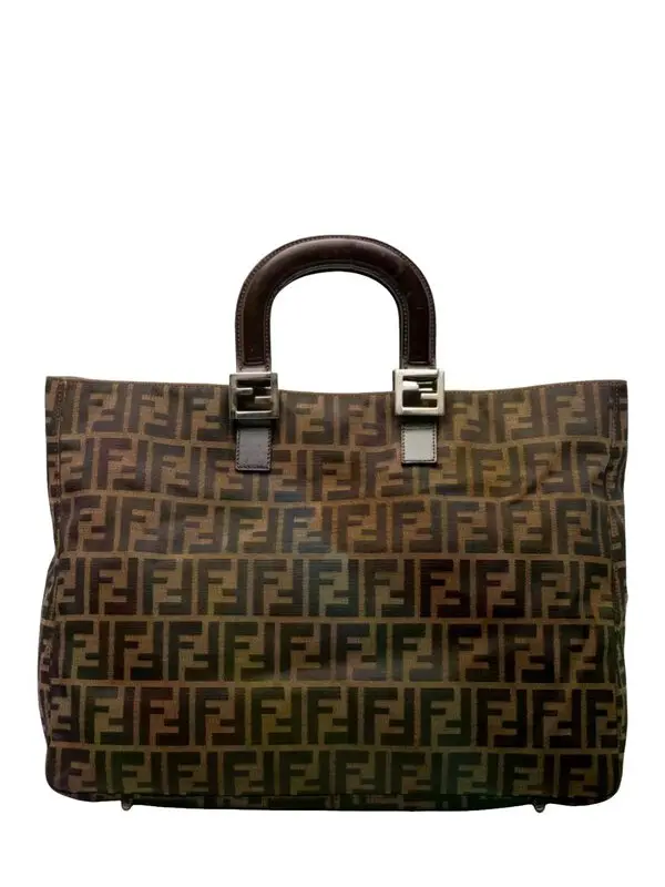 Fendi Zucca Canvas Twins Tote Bag - Brown