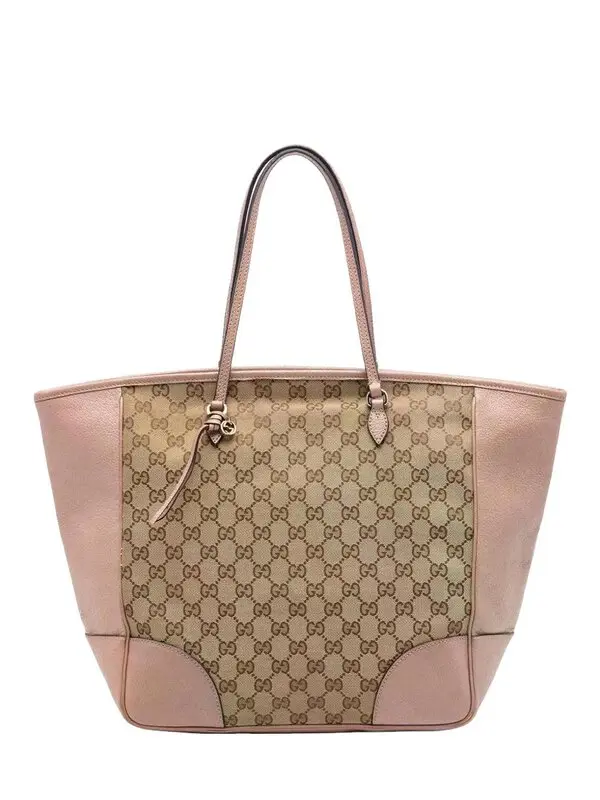 Gucci Gg Canvas And Leather Bree Tote Bag - Pink