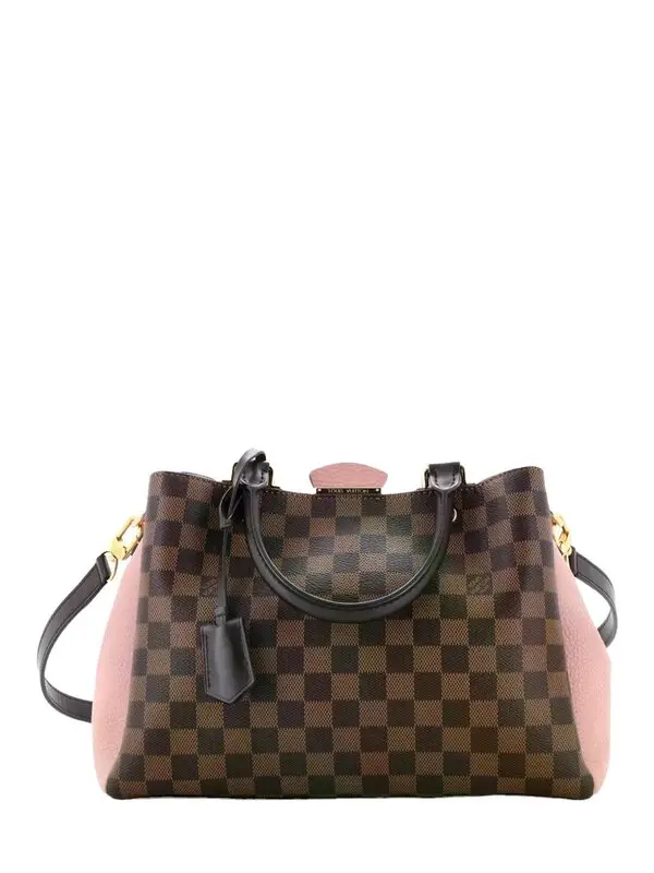 LOUIS VUITTON Brittany Handbag Damier Satchel - Brown