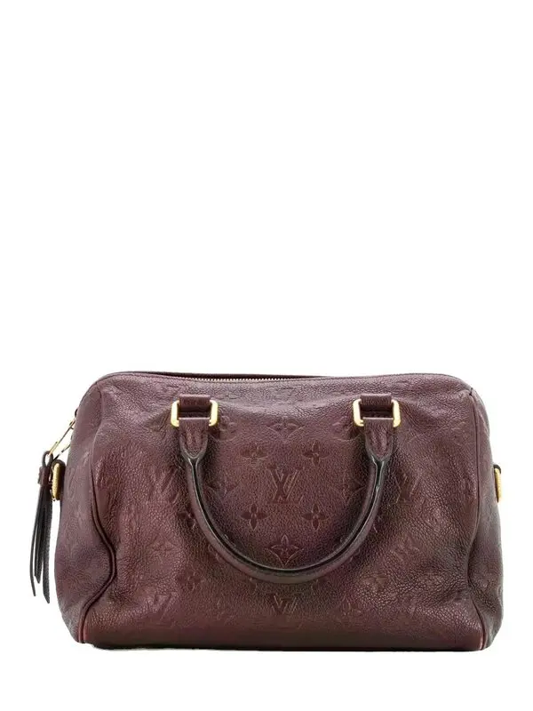 LOUIS VUITTON Speedy Bandouliere 30 Satchel Monogram Empreinte Leather - Purple