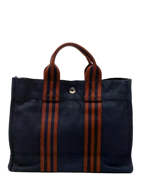 Hermès 2000-2015 Canvas Fourre Tout Pm Tote Bag - Blue