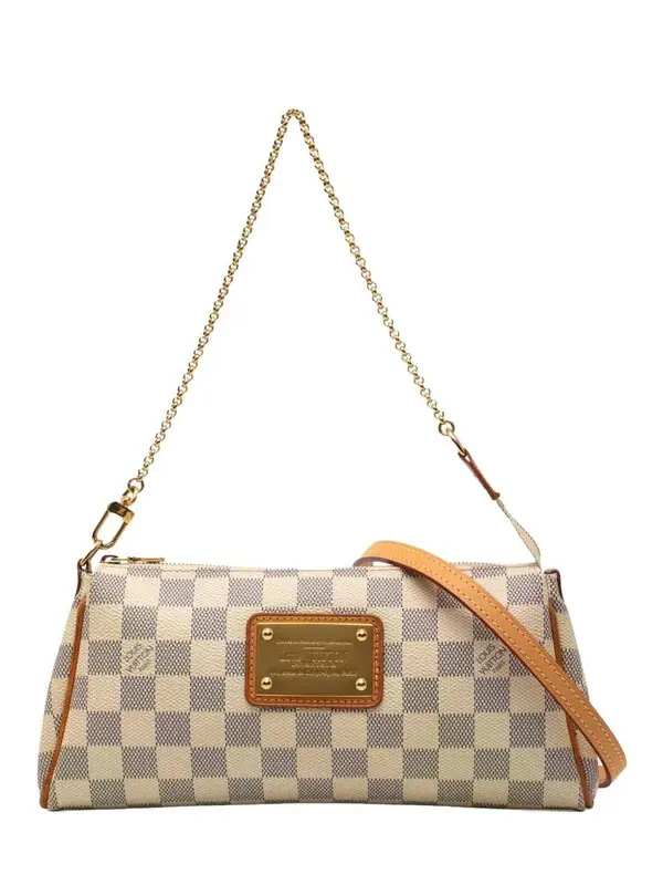 LOUIS VUITTON Damier Azur Eva Satchel - White