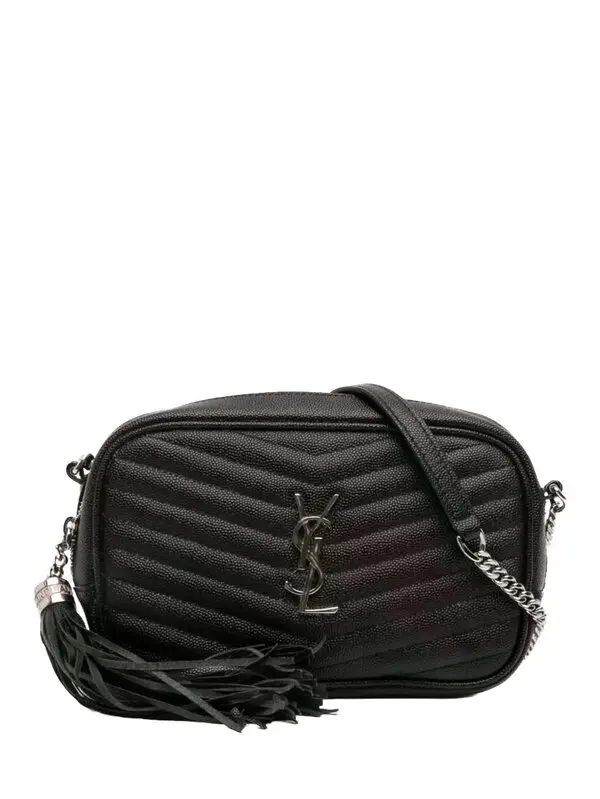 Saint Laurent 2020 Mini Monogram Lou Camera Bag - Black