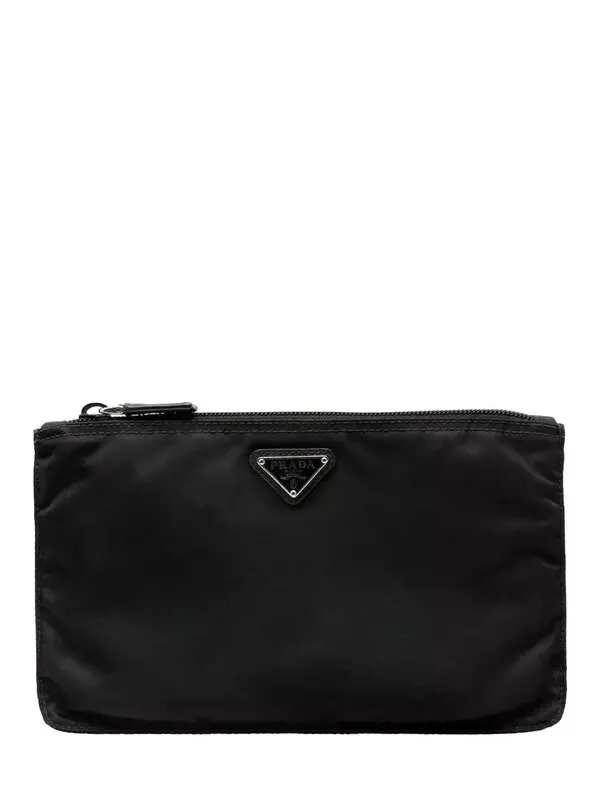 Prada 2000-2013 Tessuto Zip Clutch - Black
