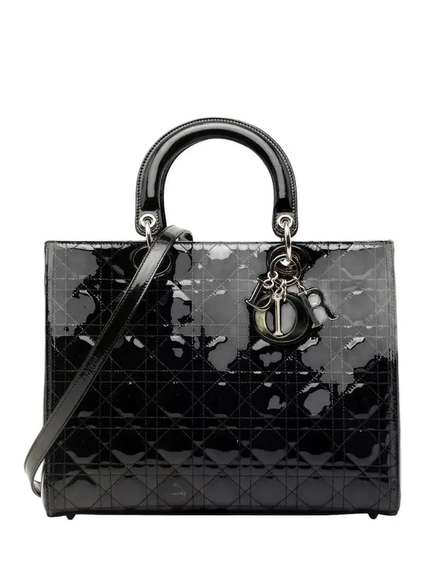 Dior 2009 Large Cannage Lady Satchel - Black