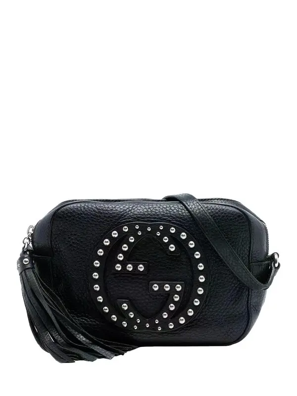 Gucci Studded Leather Soho Disco Crossbody Bag - Black