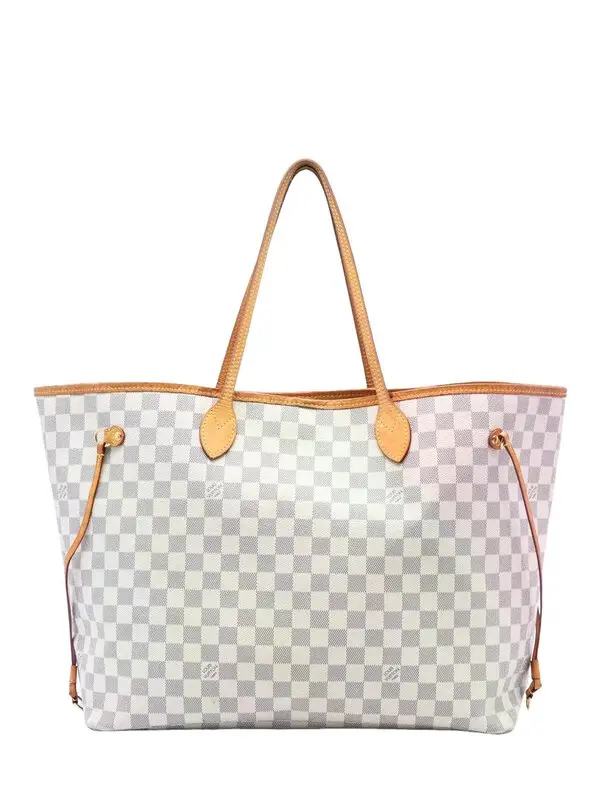 LOUIS VUITTON 2012 Damier Azur Neverfull Gm Tote Bag - White
