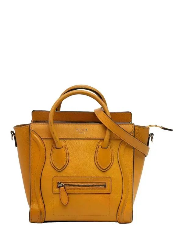 Celine 2014 Nano Leather Luggage Tote Satchel - Yellow