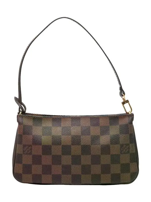 LOUIS VUITTON 2002 Damier Ebene Navona Shoulder Bag - Brown