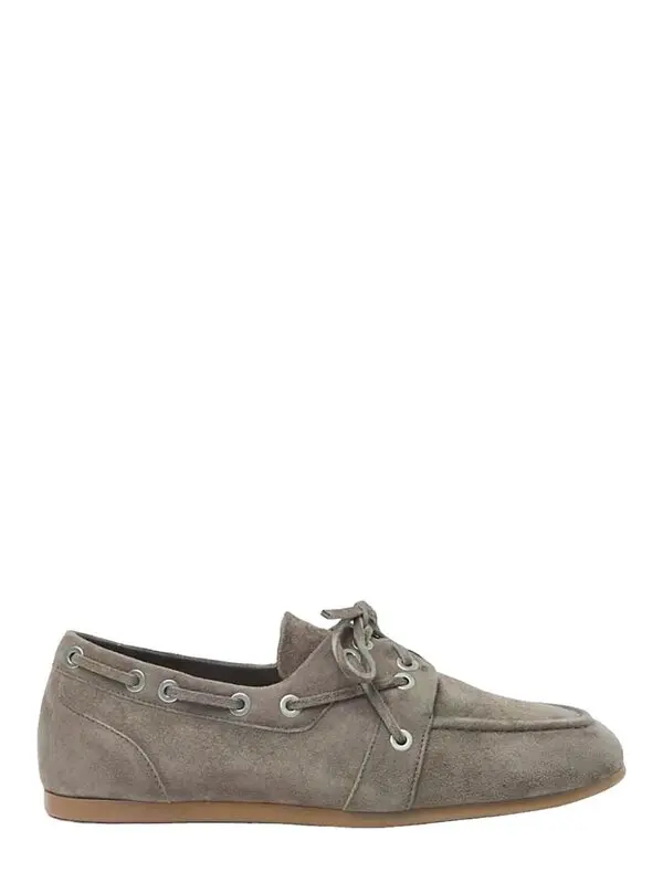 Peserico Suede Lace-up Loafers - Grey